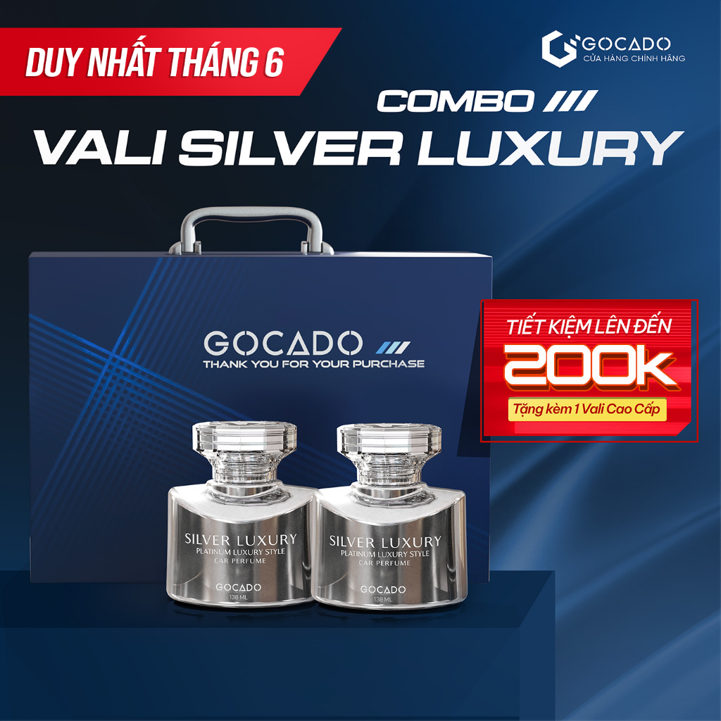 Combo 2 Chai SILVER LUXURY Tặng Vali Gỗ Đàn Hương Kết Hợp Citrus Thơm ...