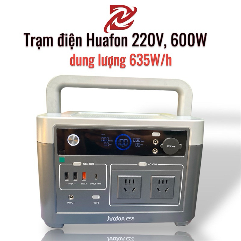 Trạm sạc di động Huaton ESS P600 600W, dung lượng lớn 635w/h, nguồn ...