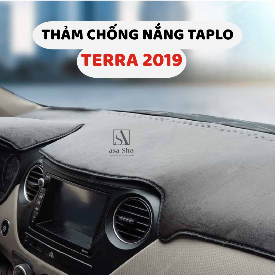 Thảm taplo TERRA 2019 chính hãng bằng nhung lông Cừu và Da Cacbon 3 lớp ...