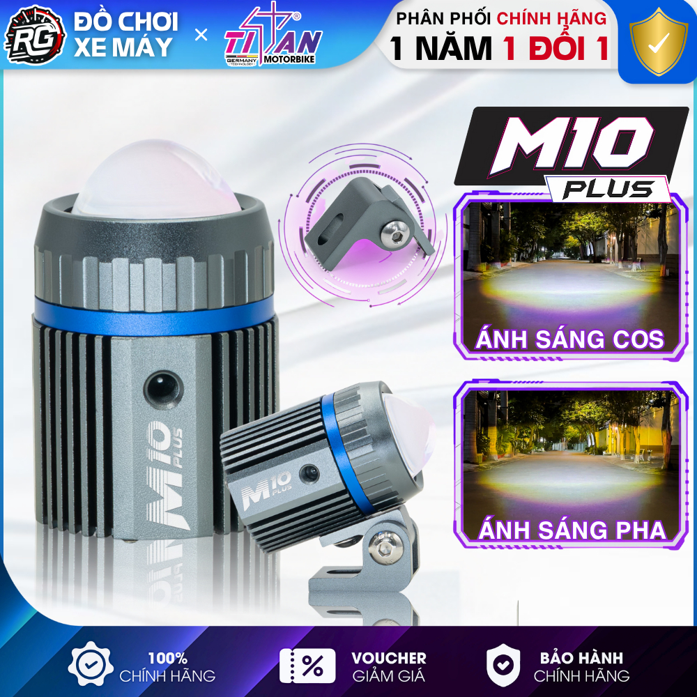 [BH 12 Tháng] TITAN M10 Plus - Đèn Trợ Sáng Bi Cầu Mini M10 Plus 20W ...