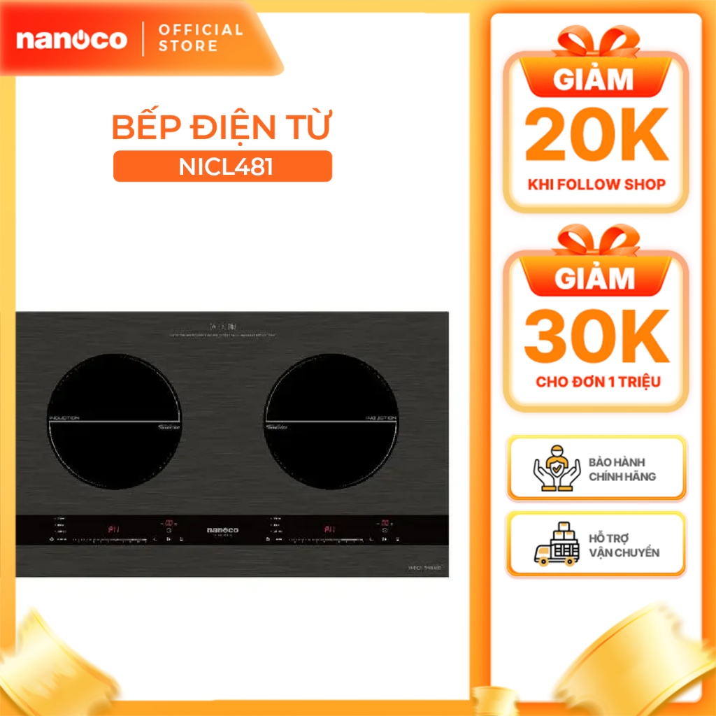 Bếp điện từ đôi cảm ứng Nanoco model NICL481 | Shopee Việt Nam
