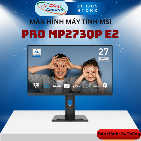 Màn Hình MSI PRO MP273QP E2 27 inch WQHD IPS 100Hz - Hàng Chính Hãng | Shopee Việt Nam