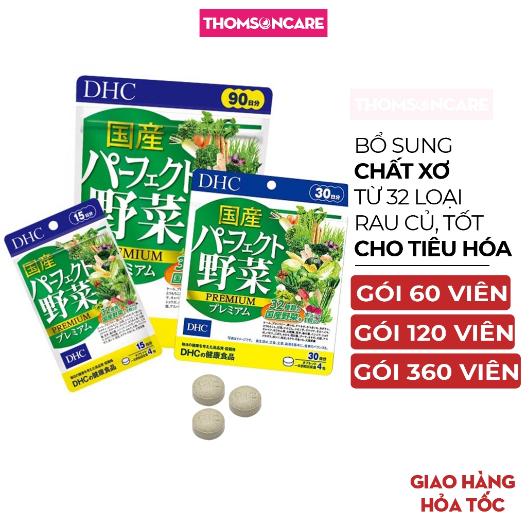 Viên Uống Rau Củ DHC Perfect Vegetable - Premium Giúp Tiêu Hoá Tốt, Bổ ...