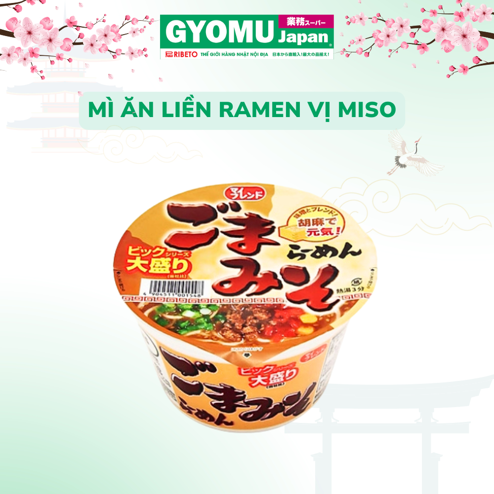 Mì hộp ăn liền ramen vị mè rang miso Daikoku 105g - Gyomu Japan ...