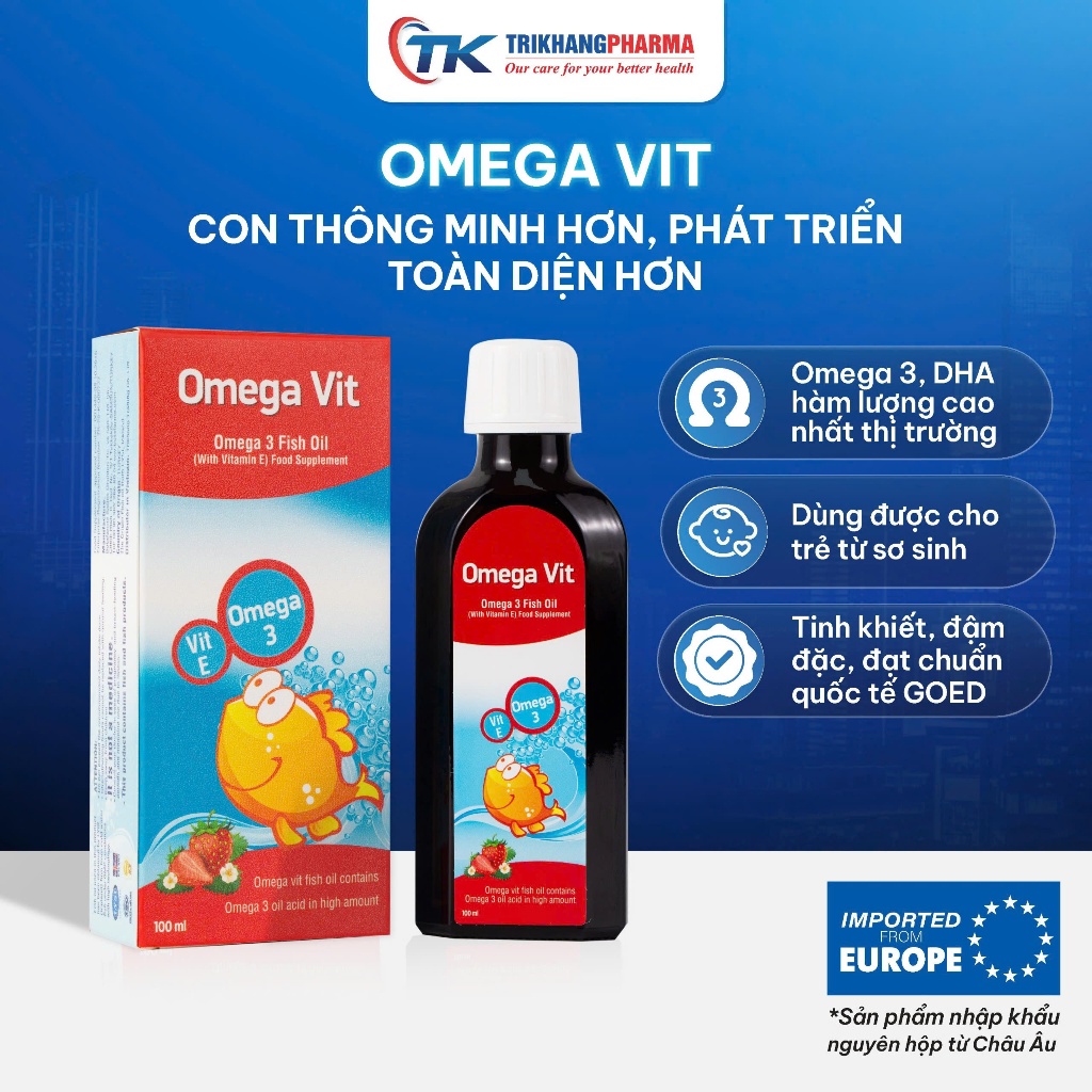 Dầu cá OMEGA VIT - Omega 3 Fish Oil Giúp Bổ Sung , DHA, EPA Hàm Lượng ...