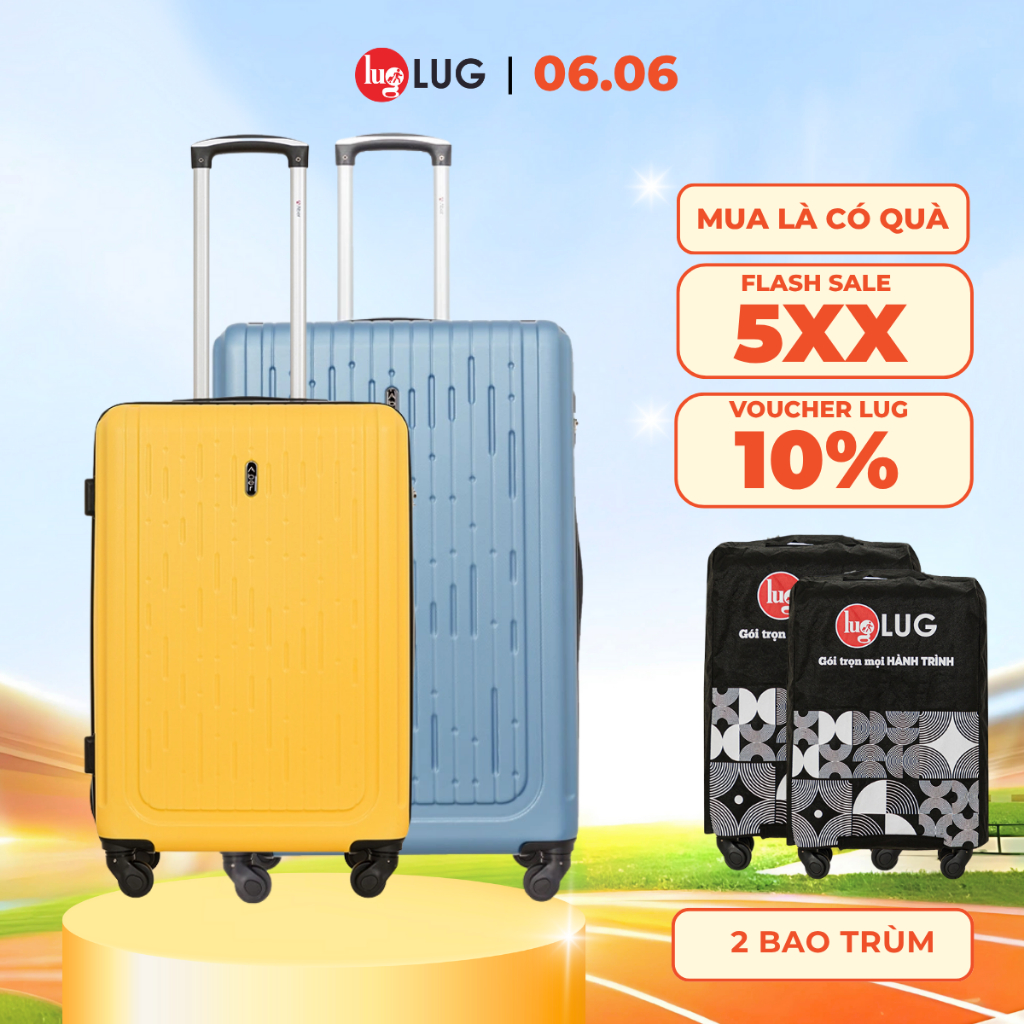 Combo 2 Vali Kéo LUG Aber MHL010 Size 20/24/28 Nhựa ABS Hạn Chế Trầy ...