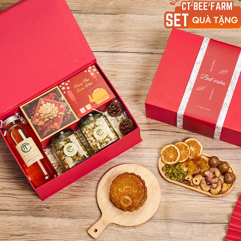 [Set Quà Trung Thu 2026] Hộp Quà Bánh Trung Thu cao cấp kèm trà hoa ...