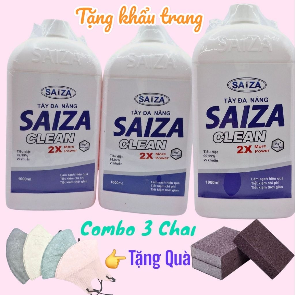 [COMBO 3 CHAI] Tẩy Đa Năng Saiza 1000ml – Vệ Sinh Nhà Cửa, Tẩy Rửa Siêu ...