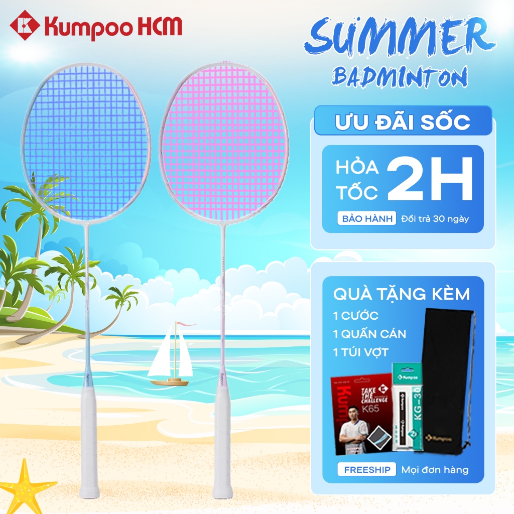 Vợt cầu lông Kumpoo Pandora bản mới 2025 5U full carbon tặng cước căng ...