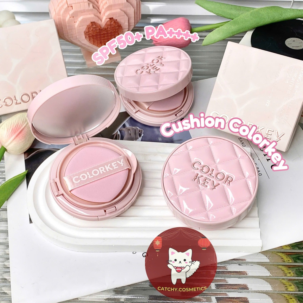 [COLORKEY] Cushion/Phấn Nước Colorkey Vỏ Hồng Chống Nắng SPF 50+/PA ...