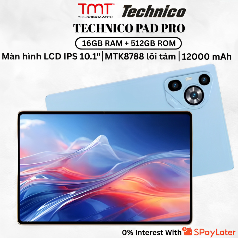 2025 Hoàn toàn mớiMáy tính bảng 2 trong 1 Technico 10.1 inch Android 13 4G 5G WIFI SIM kép 16GB ...