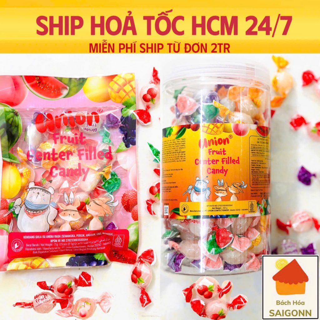Kẹo Nhân Mứt Trái Cây Fruit Center Filled Candy Indonesia Thơm Ngon Như Trái Cây Tươi | Shopee ...