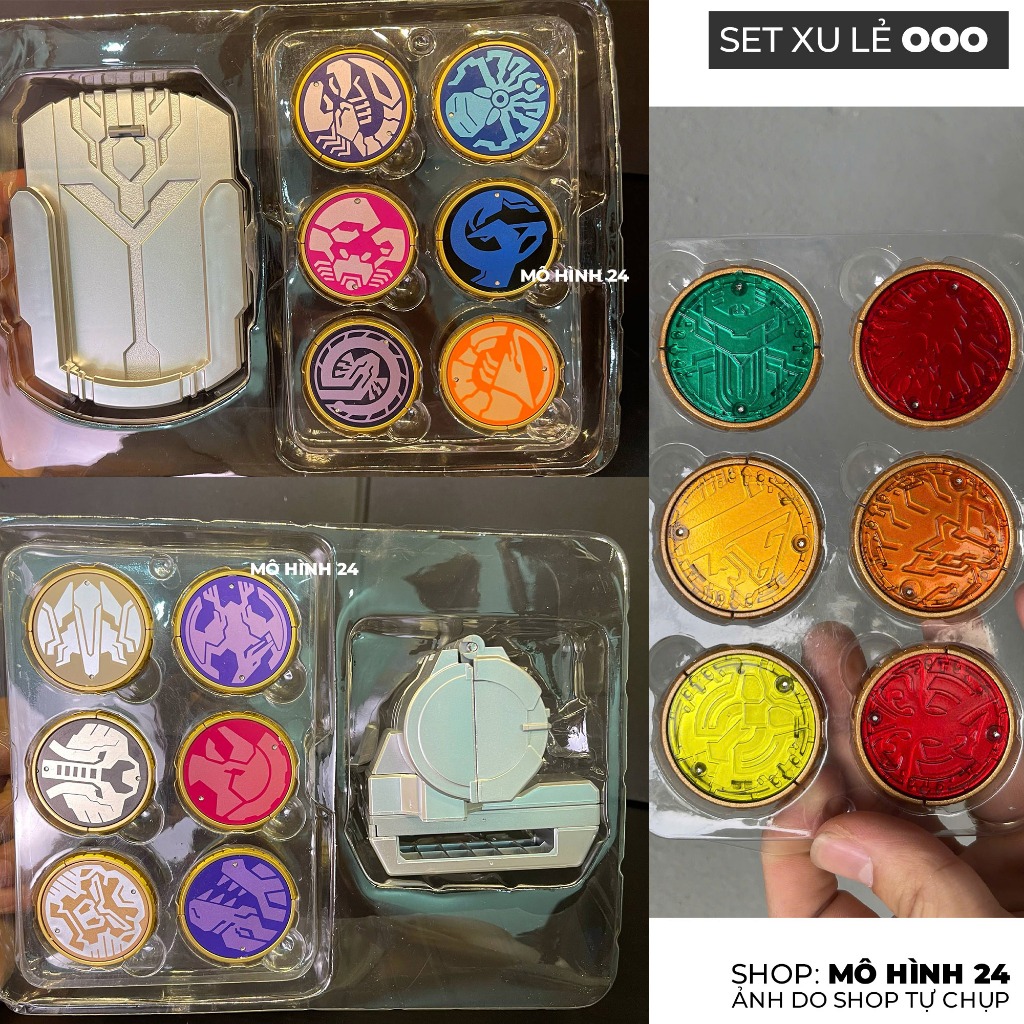 [XU LẺ] Bộ 6 xu medal lẻ dành cho thắt lưng driver bootleg Kamen Rider ...