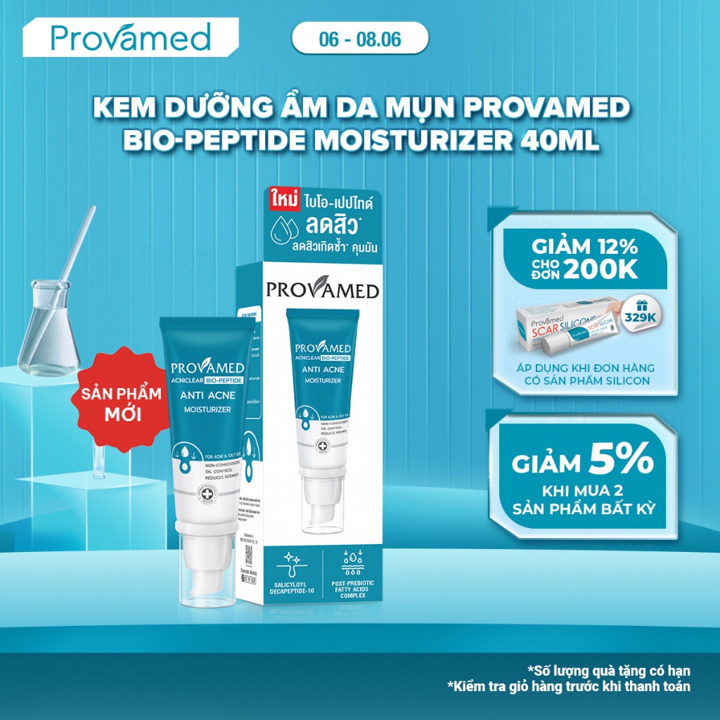 [SẢN PHẨM MỚI] Kem Dưỡng Ẩm Da Mụn PROVAMED BIO-PEPTIDE MOISTURIZER 40ML | Shopee Việt Nam