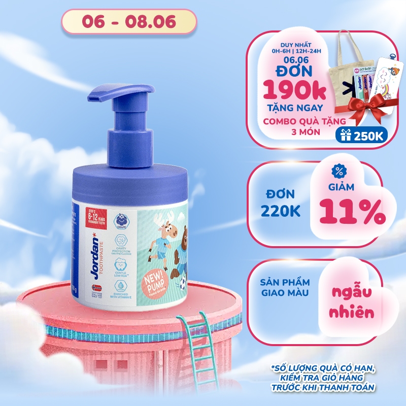 [New product] Kem đánh răng cho trẻ em 6-12 tuổi vị nho Jordan Step 2 ...