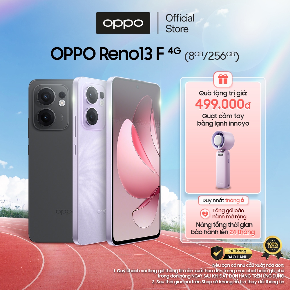 Điện thoại OPPO Reno13F 4G (8GB/256GB) | Camera AI | Chống nước - Hàng ...