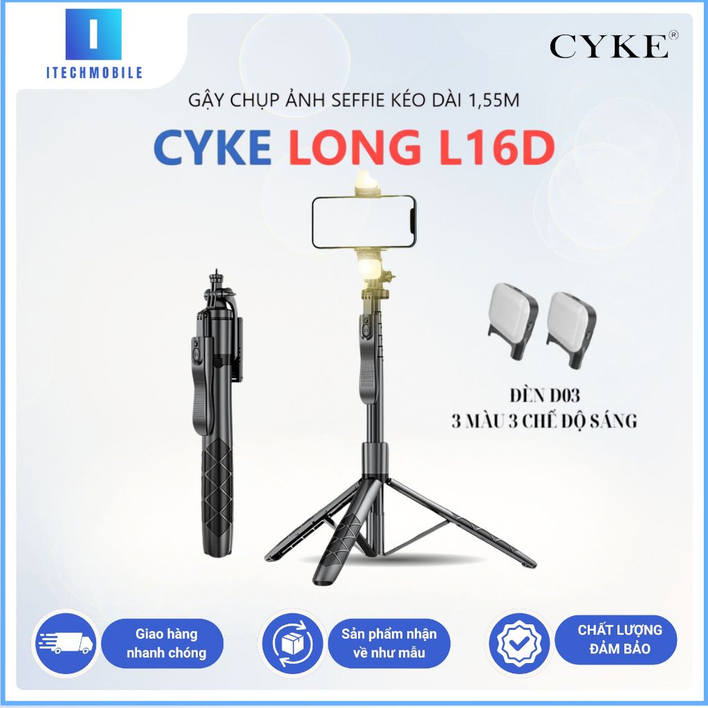 Gậy 3 Chân CYKE L16D Tích Hợp Remote – Hàng Chính Hãng Itechmobile | Shopee Việt Nam