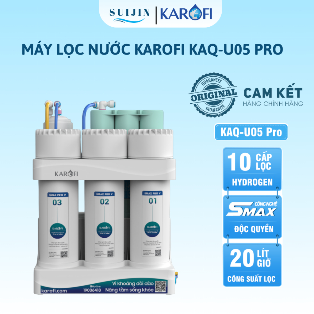 Máy Lọc Nước Karofi KAQ-U05 Pro Để Gầm Bếp, Mẫu Mới Nhất Đầy Đủ Phụ ...