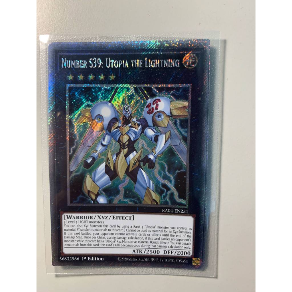 thẻ bài Yugioh chính hãng Number S39: Utopia the Lightning RA04-EN251 platinum | Shopee Việt Nam