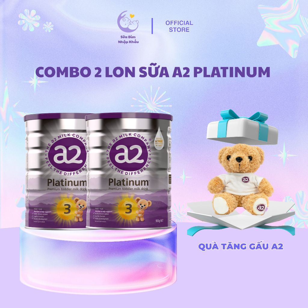 [COMBO 2 LON] Sữa Bột A2 Platinum Với Omega-3 DHA & Protein A2 Lon 900G | Shopee Việt Nam
