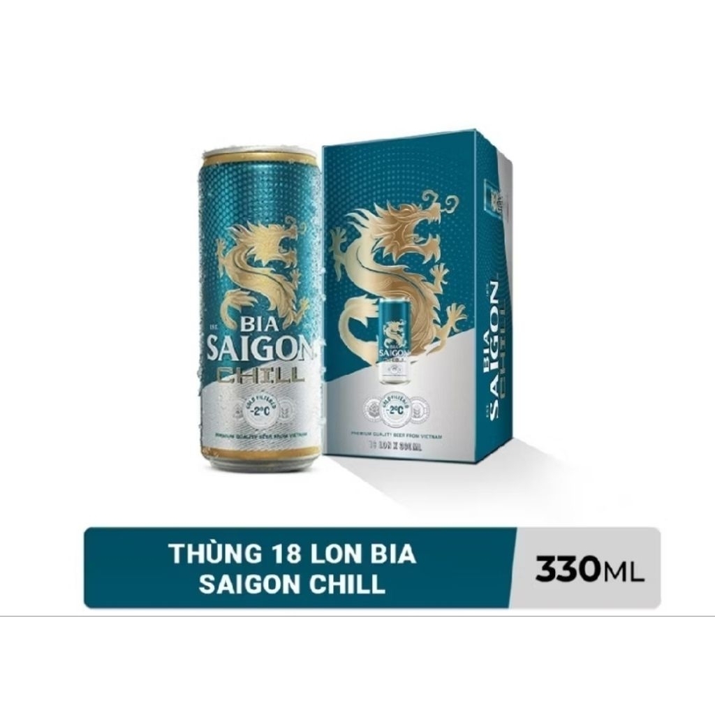 BIA SÀI GÒN CHILL THÙNG 18 LON ×330ML | Shopee Việt Nam