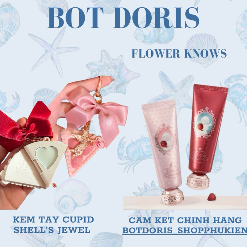 (Sẵn hàng) Kem dưỡng tay, Móc khoá sáp thơm, Flower Knows Dâu thiên ...