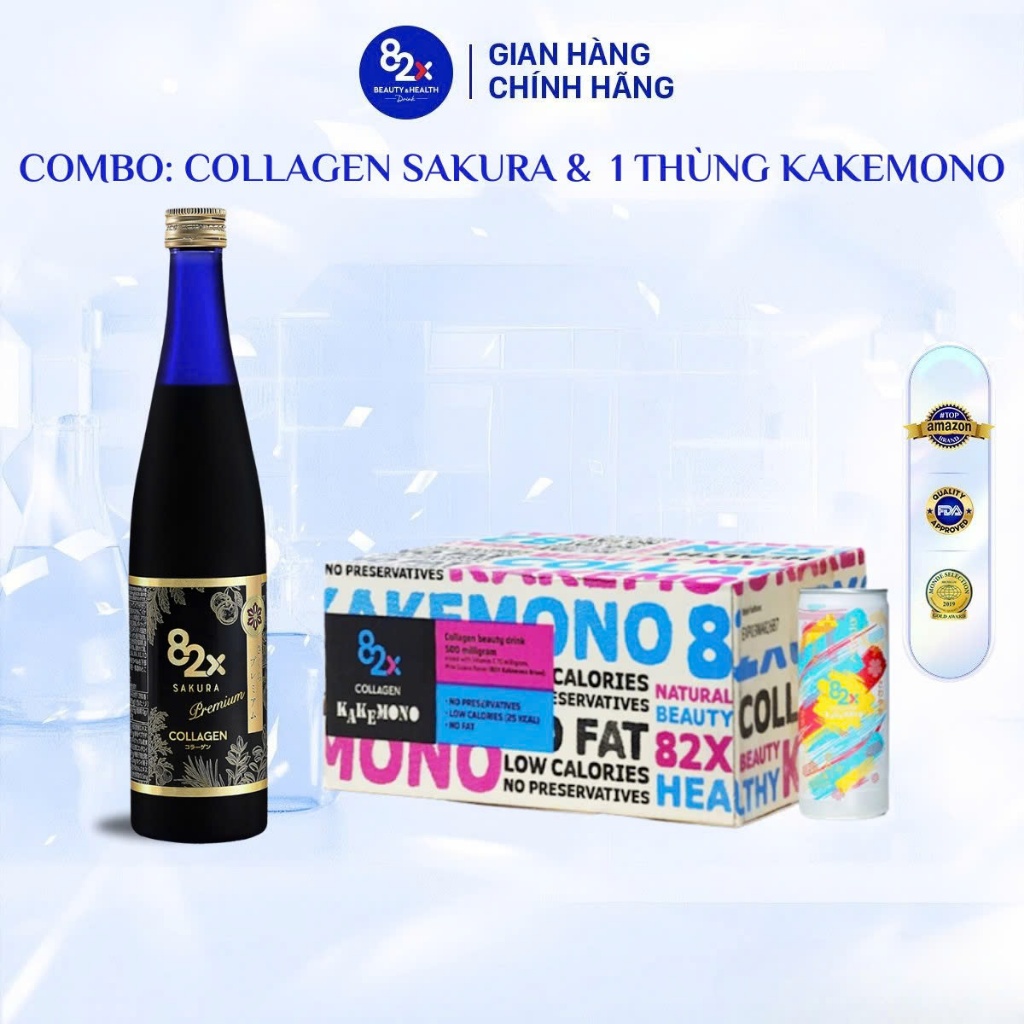 Combo 1 Chai Sakura Collagen 500ml + 1 Thùng 24 Lon Kakemono (245ml/lon) | Shopee Việt Nam