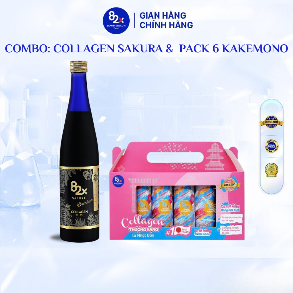 [DATE 10/2025] Combo 1 Chai Sakura Collagen 500ml + Pack 6 Lon Beaut (245ml/lon) | Shopee Việt Nam