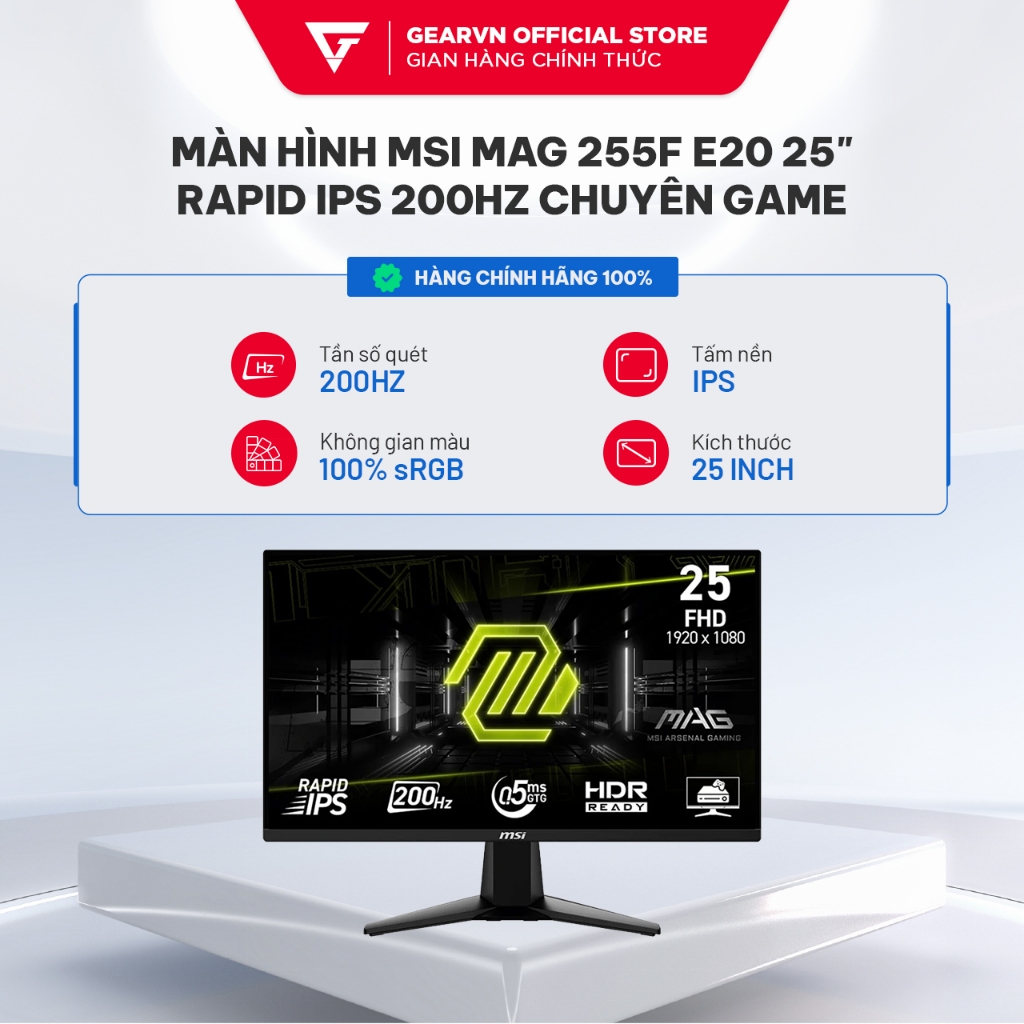 Màn hình MSI MAG 255F E20 25" Rapid IPS 200Hz chuyên game | Shopee Việt Nam