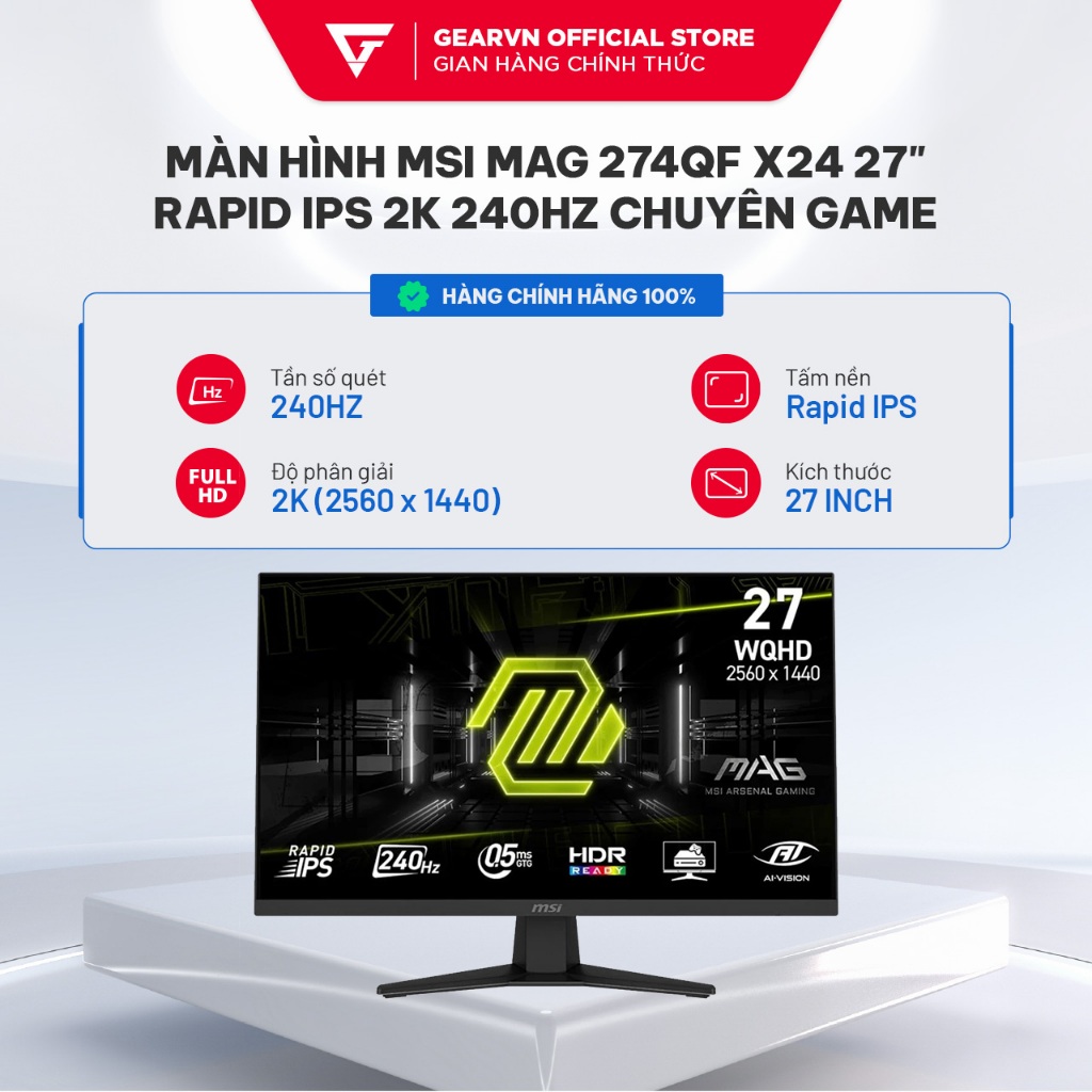 Màn hình MSI MAG 274QF X24 27" Rapid IPS 2K 240Hz chuyên game | Shopee Việt Nam