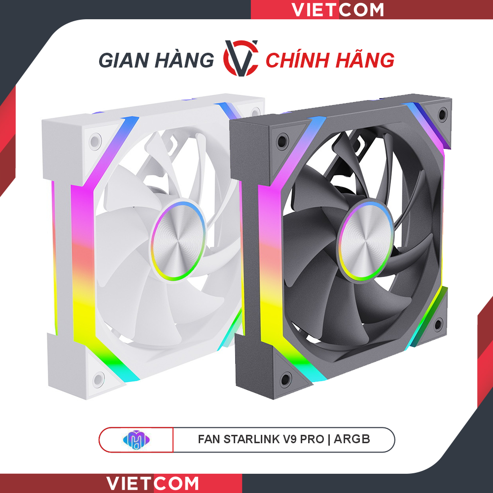 FAN LED ARGB Starlink V9 PRO - Phiên bản gió thổi xuôi và thổi ngược ...