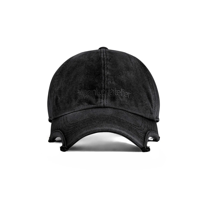 Mũ lưỡi trai unisex - Ivankov Washed Black Half Moon Cap | Shopee Việt Nam