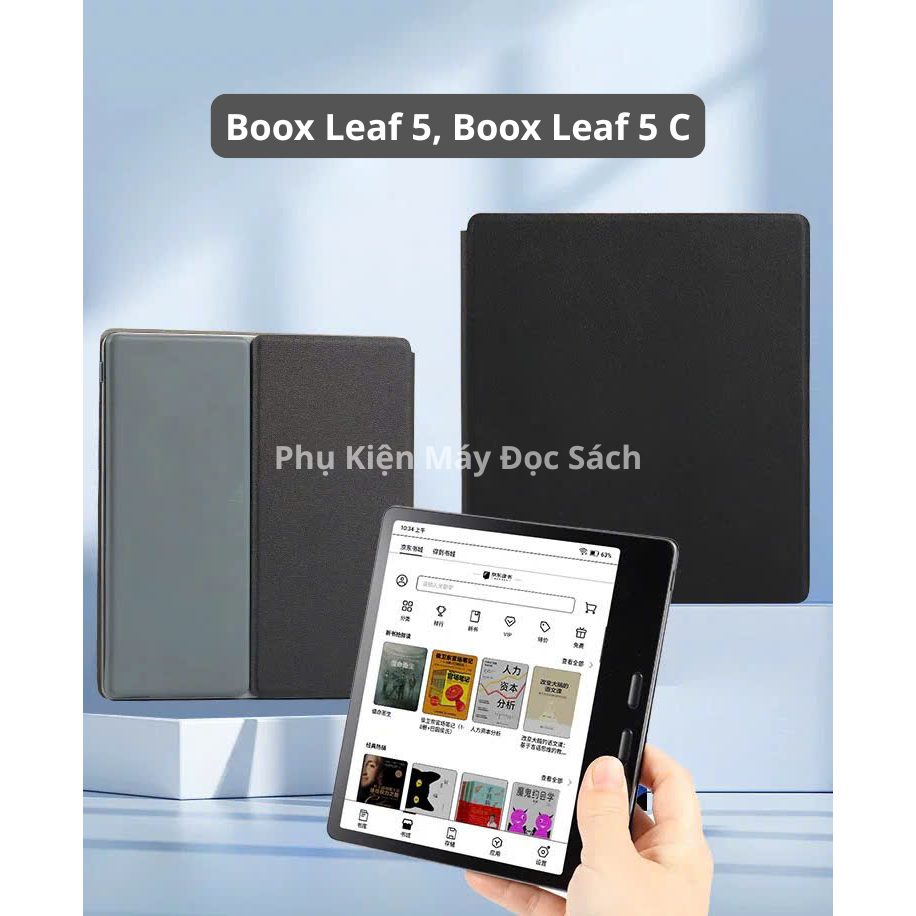 Bao Da Cover Nam Châm Boox Leaf 5/Leaf 5 C, Máy Đọc Sách Boox Leaf 5, Boox Leaf 5 C | Shopee ...