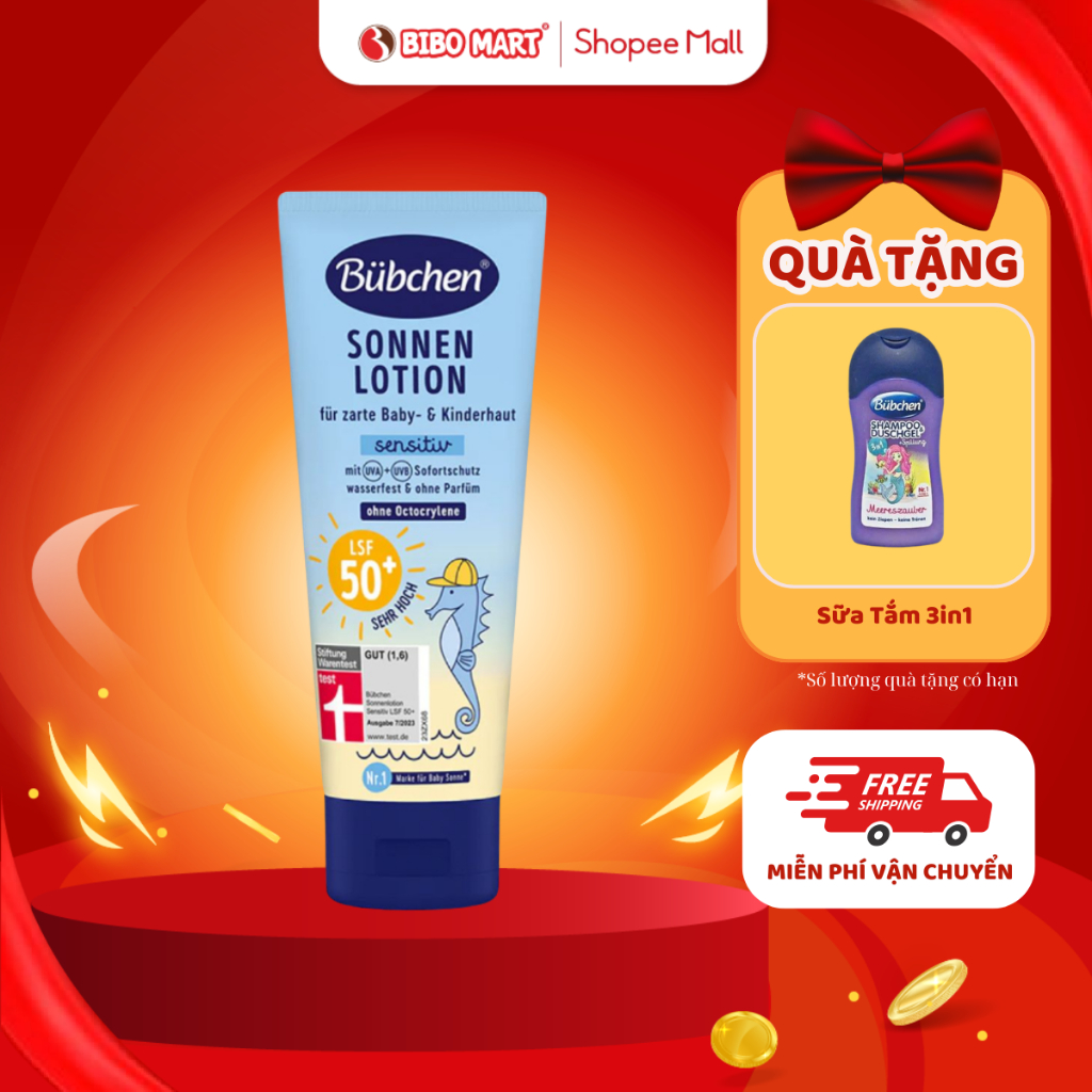 Kem Chống Nắng Cho Bé Bubchen Chống Nắng Vật Lý Thiên Nhiên An Toàn SPF50+ Lành Tính Nhẹ Dịu Cho ...