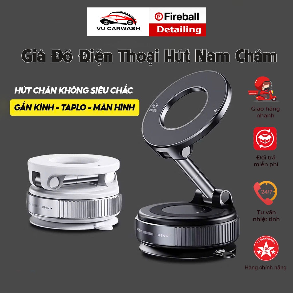 Giá Đỡ Điện Thoại Nam Châm Hít Chân Không 2025 - Gắn Kính/Taplo/Ô Tô ...
