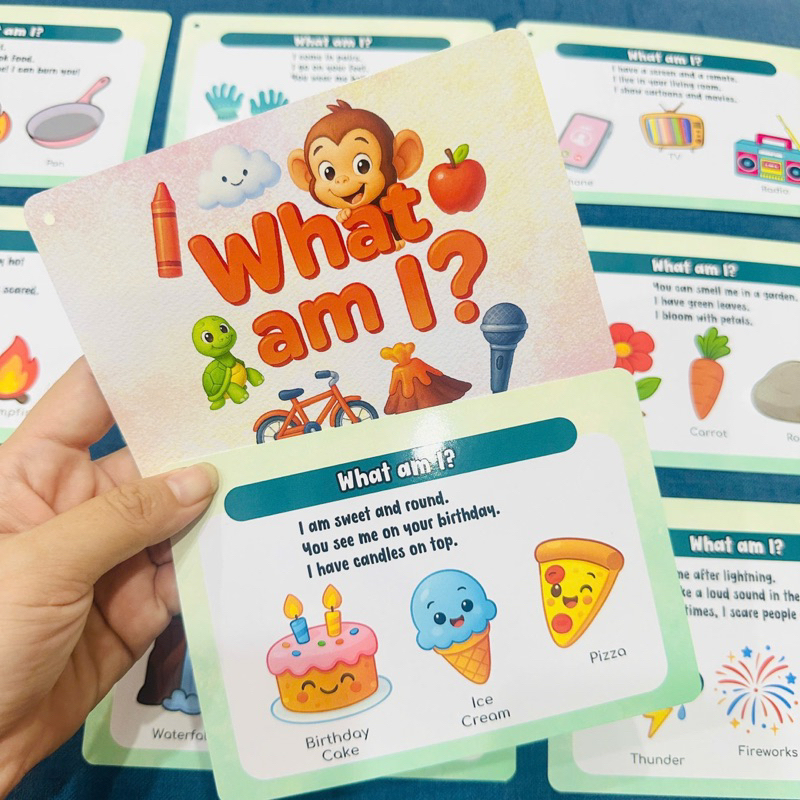 Flashcard WHAT I AM?– Task Cards for Kids ( 80 Câu đố tiếng anh với ...