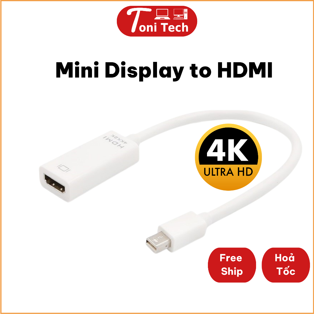 Cáp Mini DisplayPort Sang HDMI 1080P 4K 2K, Mini Display Port to HDMI ...