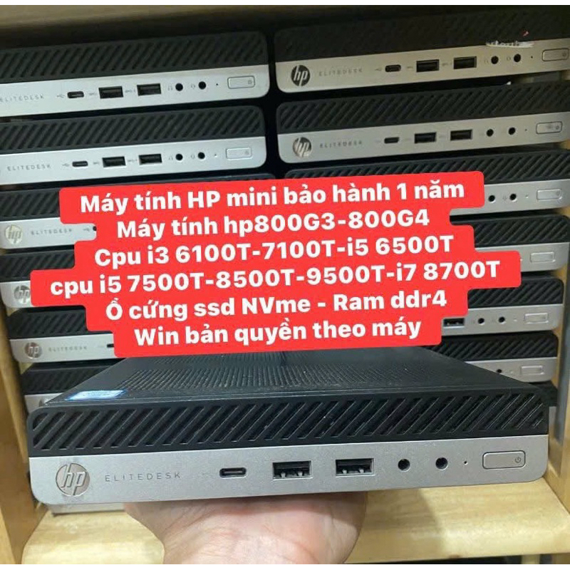 Máy tính Hp mini 800G3,800G4 wifi 5G,bluetooth cpu i3 6100T,7100T,i5 ...
