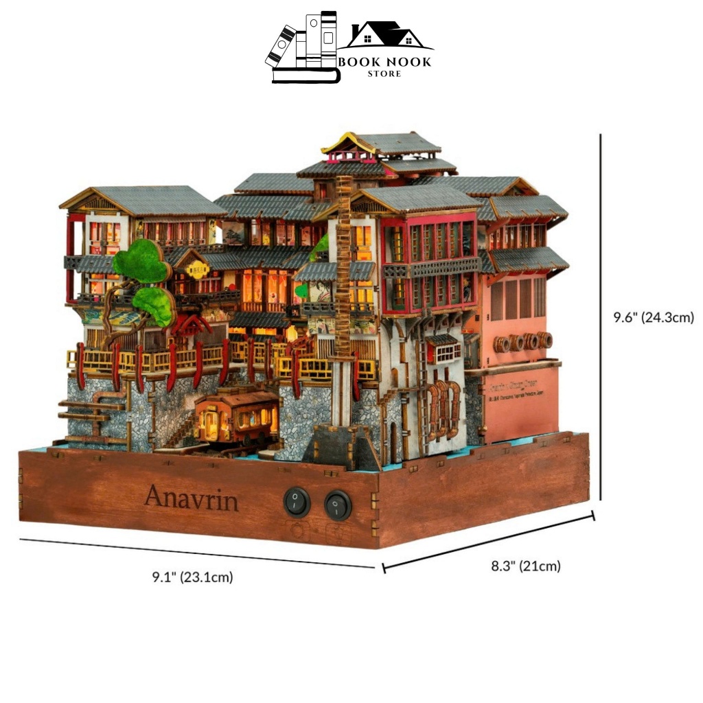Book nook Nhà Tắm Nước Nóng Ginzan Onsen | Mô hình lắp ráp thư giãn ...