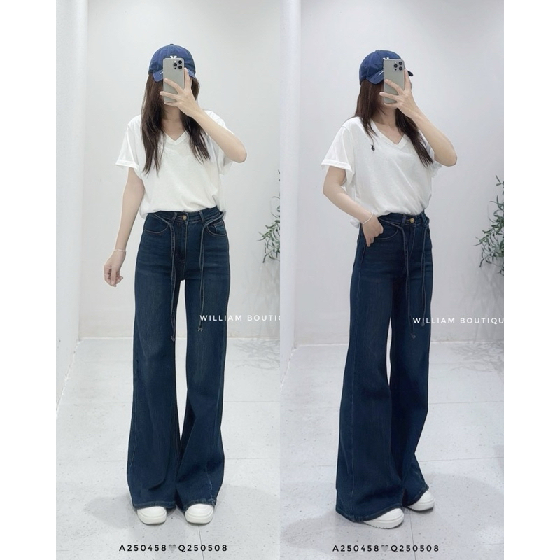 𝐖𝐢𝐥𝐥𝐢𝐚𝐦 𝐁𝐨𝐮𝐭𝐢𝐪𝐮𝐞 - Quần jean bát belt dây 89713 | Shopee Việt Nam