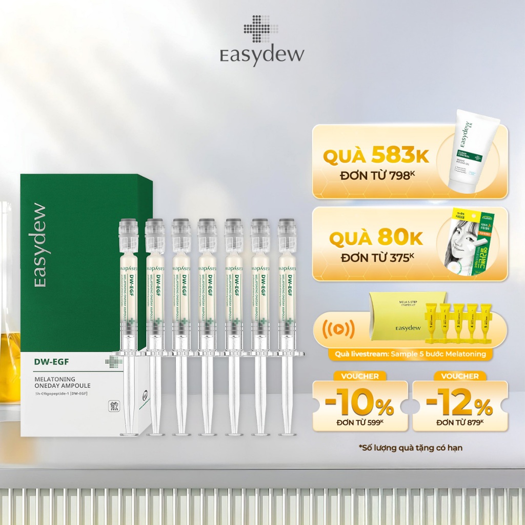 Easydew DW-EGF Melatoning Oneday Ampoule (1ml*7 ống) | Shopee Việt Nam