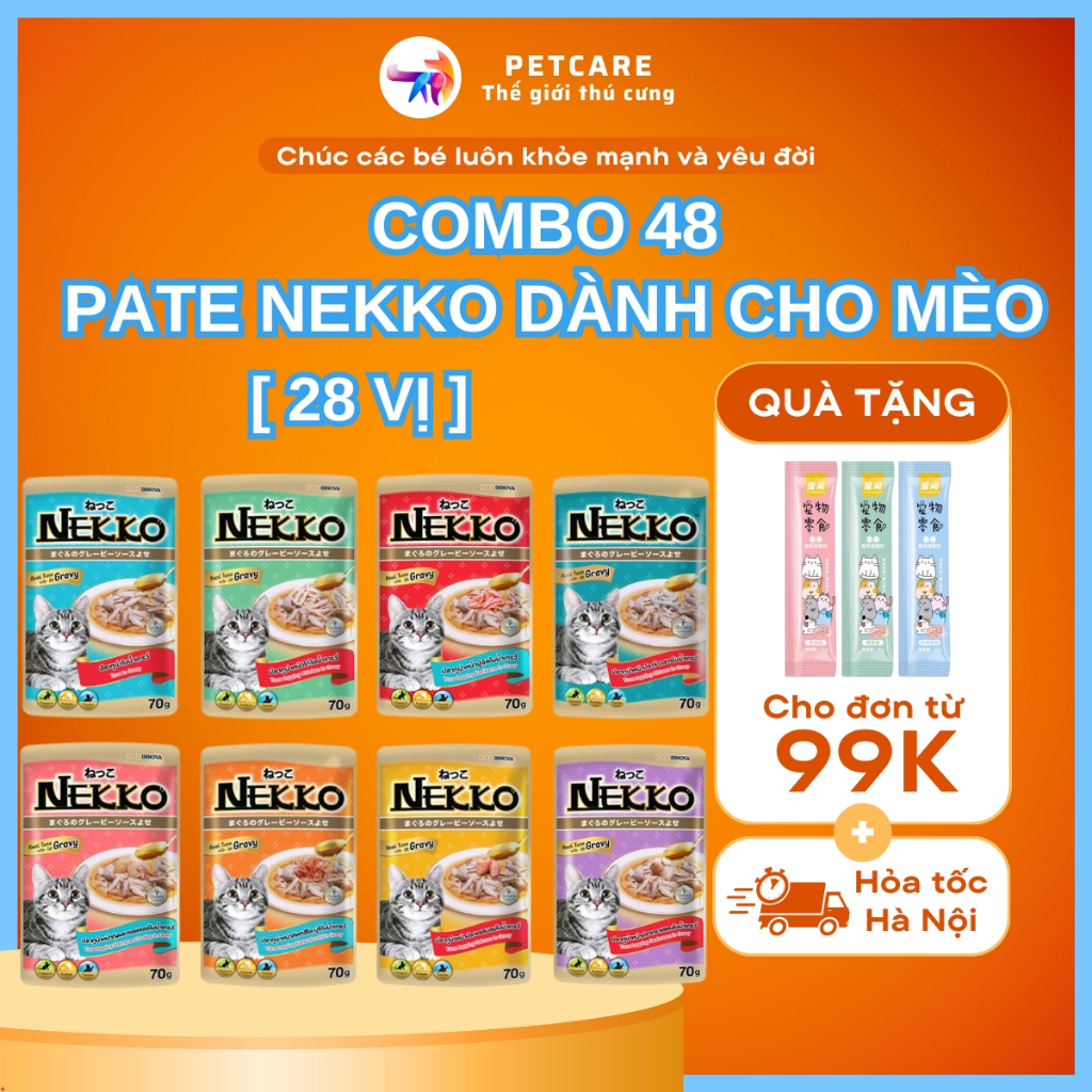 COMBO 48 Pate Nekko Các Loại Cho Mèo [Gói 70g] - Pate Dinh Dưỡng Cho ...