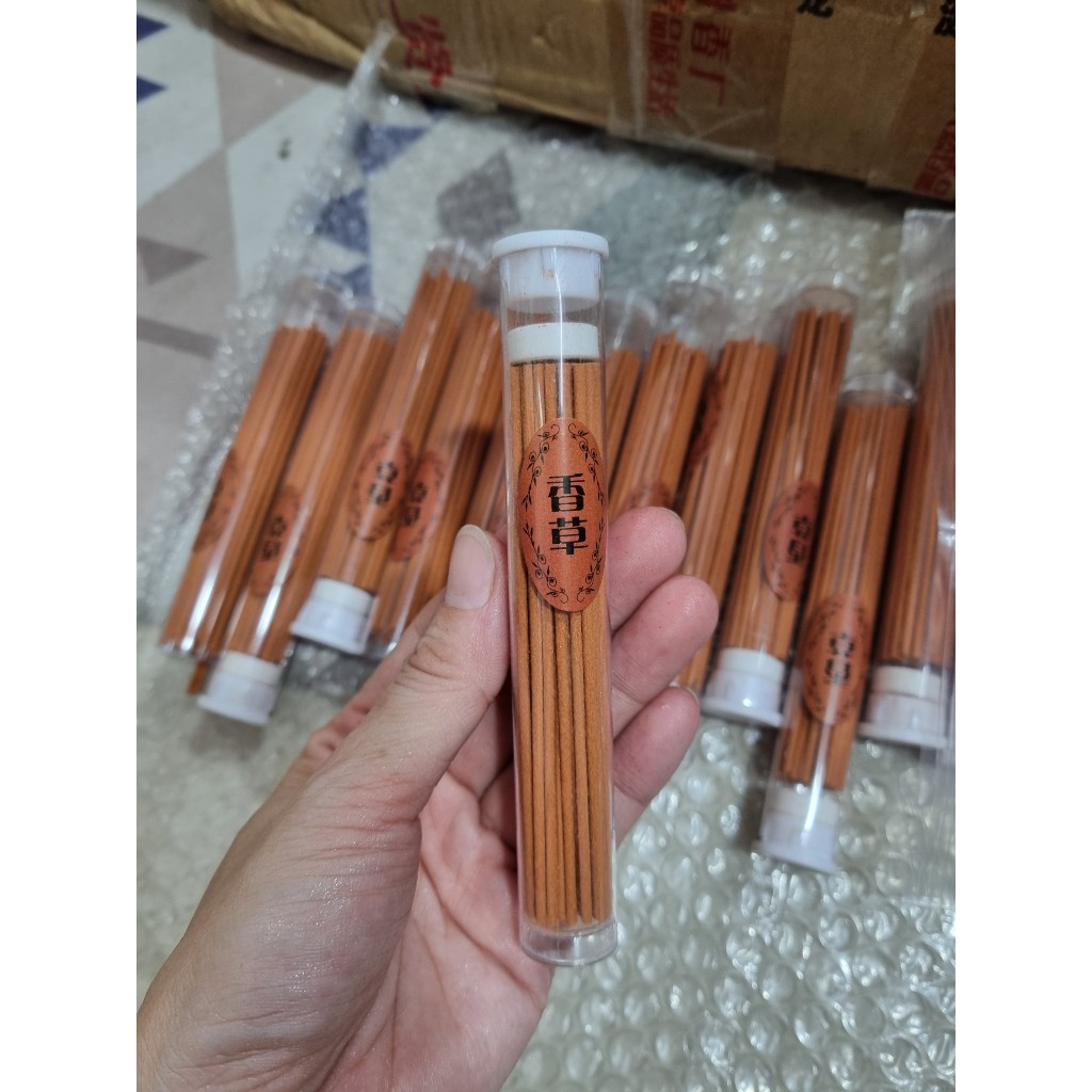 Ống nhang không tăm 10cm tầm 45-50 que nhang cho lư hương mini trang ...