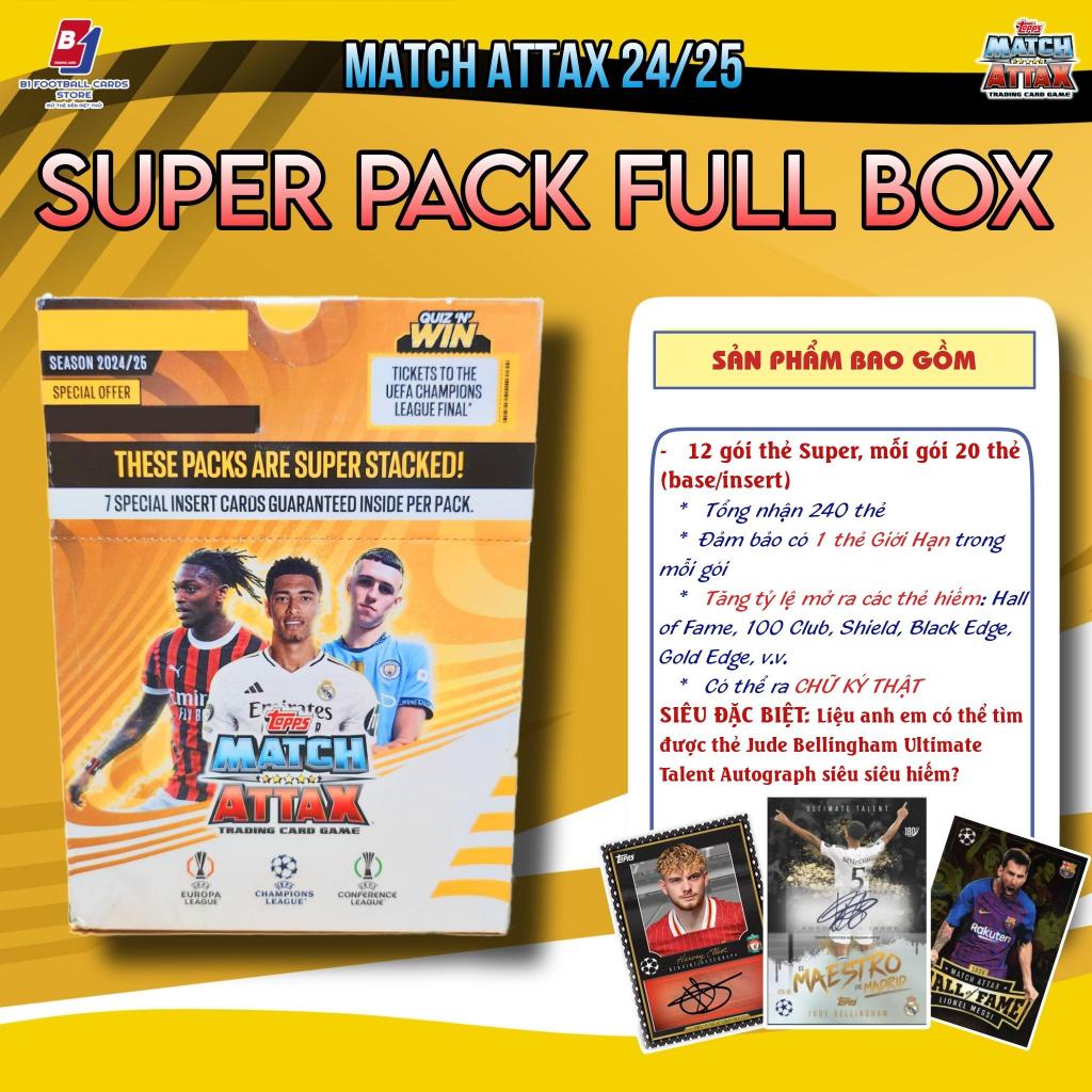 Super Packet Full Box - Hộp Chứa Siêu Gói Thẻ - Topps Match Attax 2024 ...