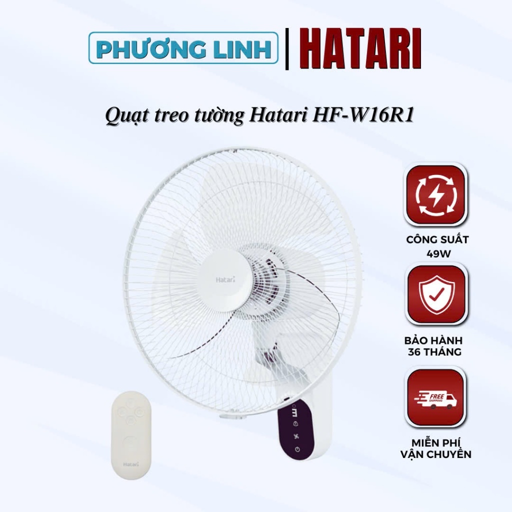 Quạt treo tường Thái Lan Hatari CREEN HT-W16R1 có điều khiển - Hàng ...