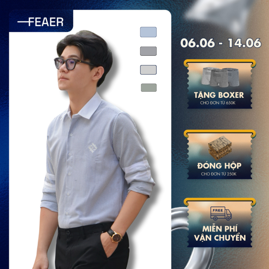 Áo sơ mi tay dài BOISE chất liệu Oxford Line, trẻ trung, thanh lịch ...