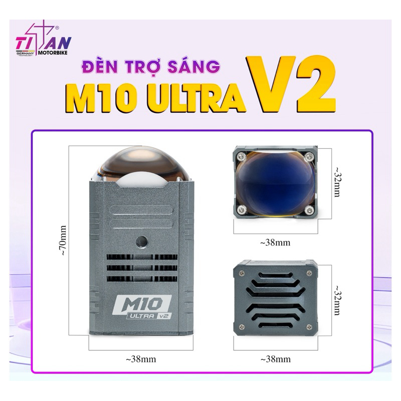 Đèn trợ sáng bi mini M10 ultra V2 (1 cặp) | Shopee Việt Nam