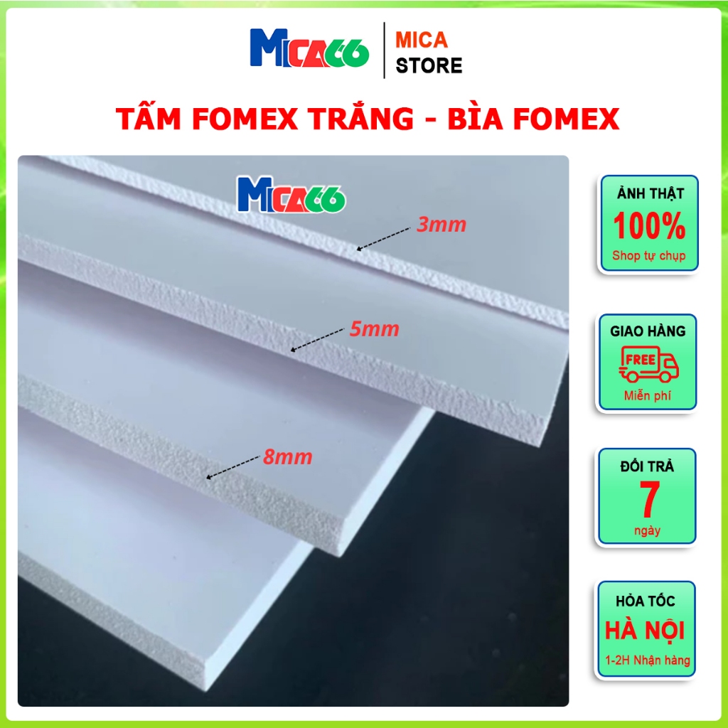 Tấm fomex trắng, bìa formex, 3mm, 5mm, 8mm, - Kích thước 30x40cm ...