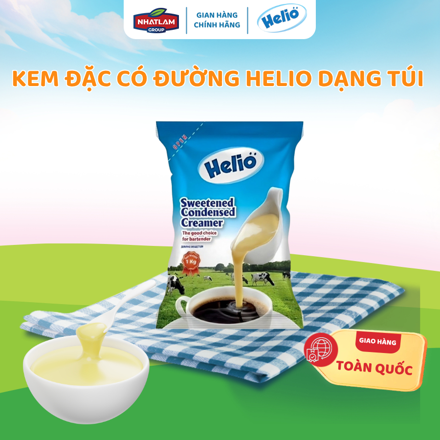 Sữa Đặc Có Đường Helio 1KG, Kem Đặc Dạng Túi Tiện Sử Dụng, Pha Chế Nhập ...