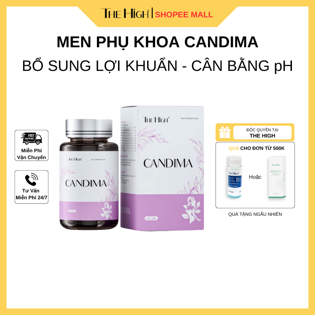 MEN PHỤ KHOA CANDIMA Bổ sung lợi khuẩn, cân bằng pH | Shopee Việt Nam